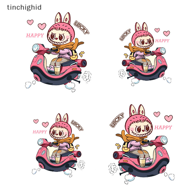 tinchighid Cute Cartoon Labubu Car Stickers Waterproof Electric Vehicle ...