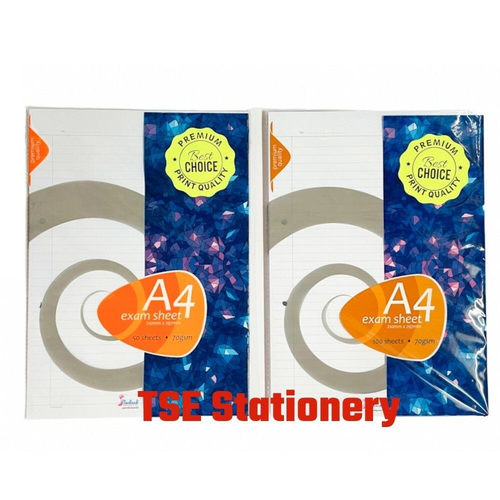 Standard Products A4 70gsm 50/ 100 Sheets Broad Line Test Pad | Exam ...