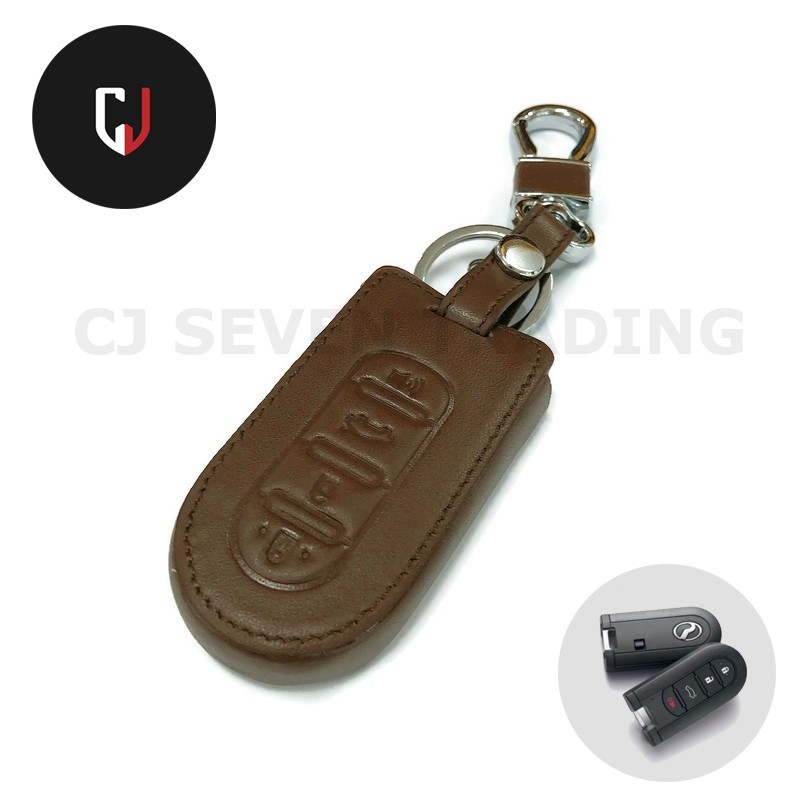 Perodua Bezza / MYVI / Aruz Keyless Remote Car Key Cow Leather Key ...