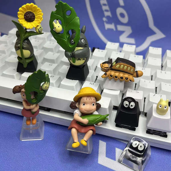 keycaps Personality cartoon anime chinchilla keycaps cute translucent ...