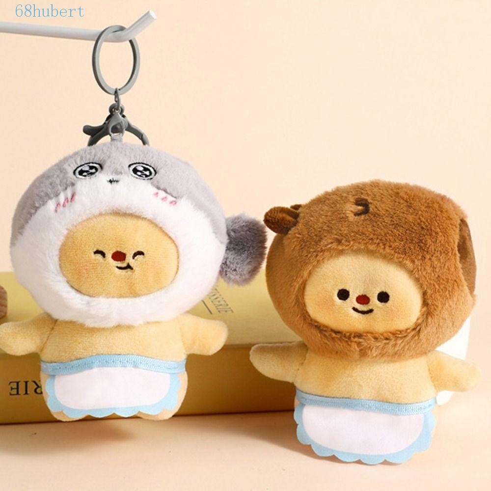 HUBERT Butter Bear Plush Keyring, Fur Thai Capybara Plushies Pendant ...