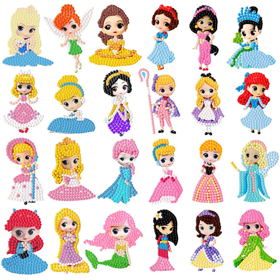 Cartoon Cartoon Diamond Stickers Children DIY Stickers Concentration ...