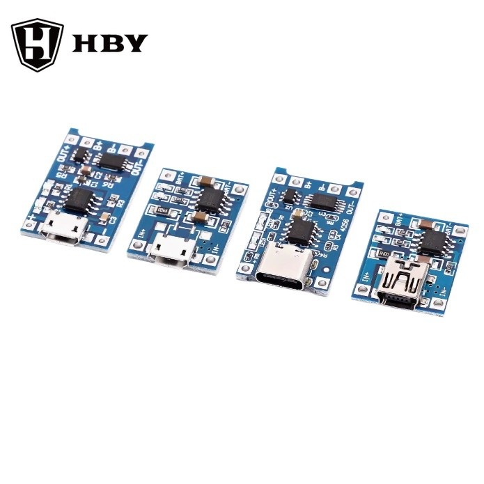 Type-c/Micro/Mini USB 5V 1A 18650 TP4056 Lithium Battery Charger Module ...