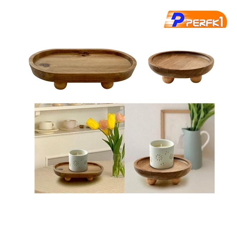 [Perfk1] Small Wooden Stand, Wooden Base for Display Tray, Display ...