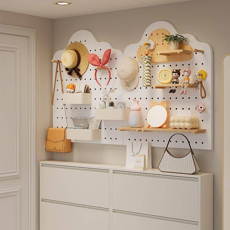 Solid wood ecological panel cave panel entrance door shoe cabinet above ...