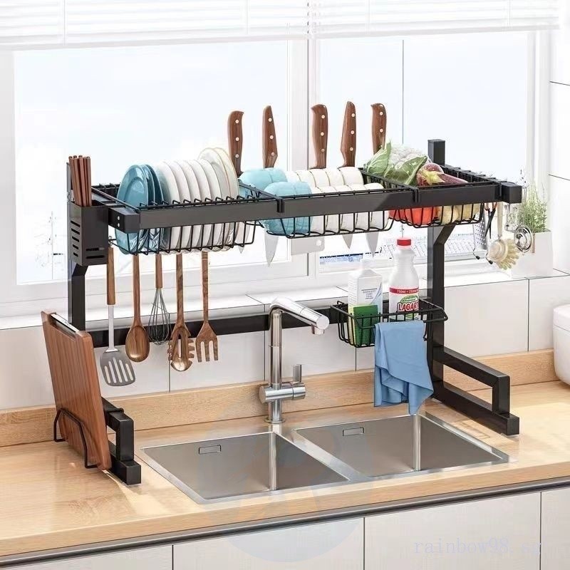 Kitchen Storage Rack Sink Draining Rack Bowl Dish Storage Rack Sink ...