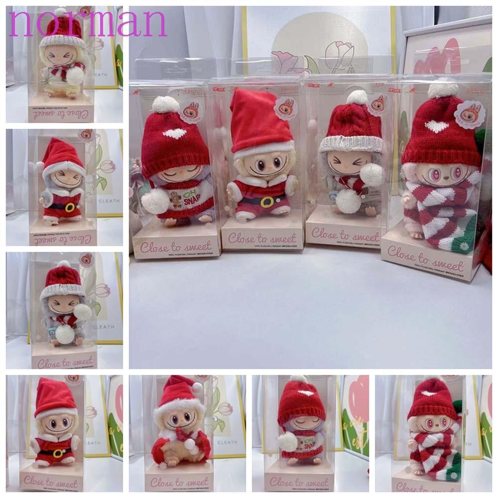 NORMAN Christmas Labubu Doll Figurine, Santa Claus Hat Collectible ...