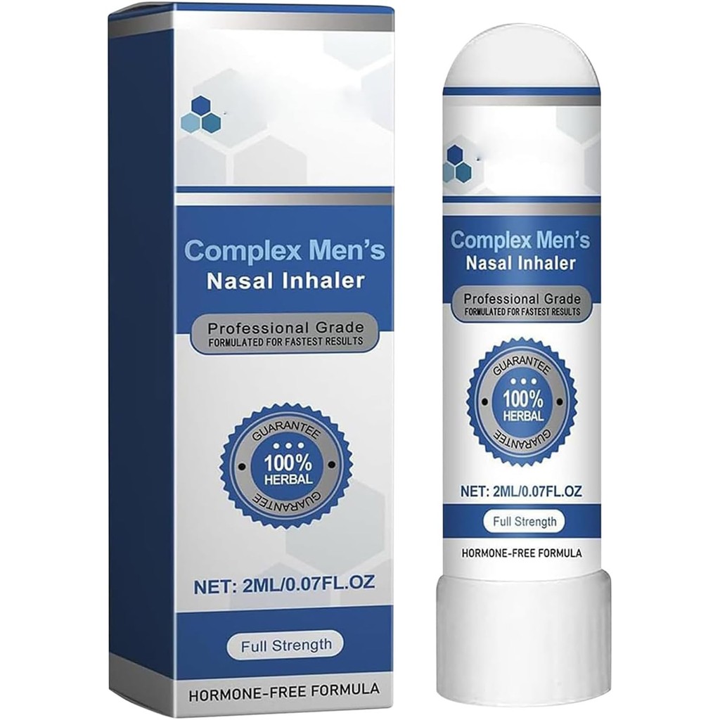 Complex Men's Nasal Inhaler - Portable Nasal Inhaler Stick, Natural ...