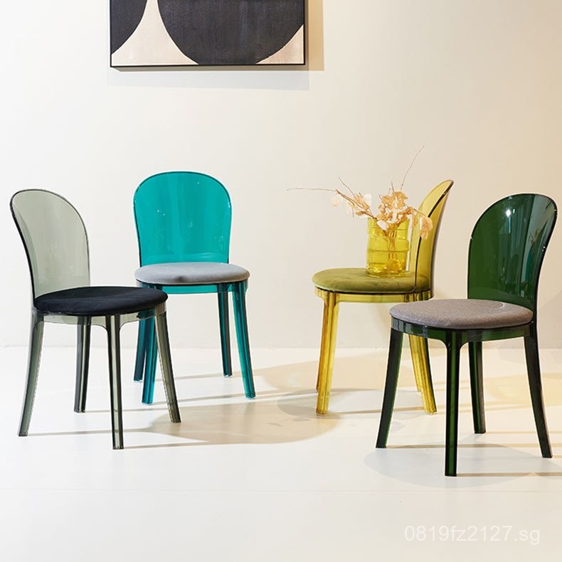 Negotiation Chair Acrylic Office Chair Plastic Designer Crystal Leisure ...