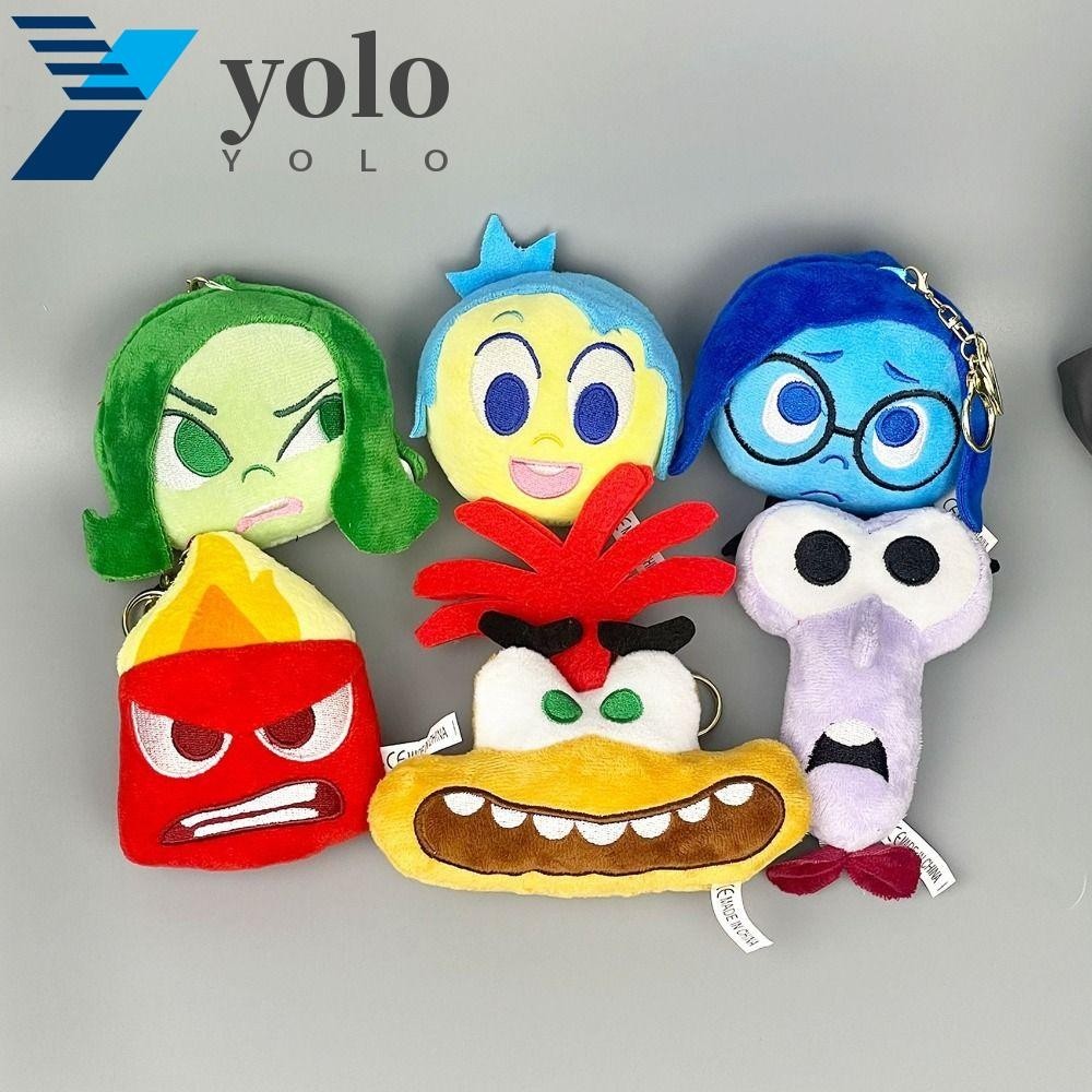 YOLO Anime Inside Out 2 Keychain, Sadness Cartoon Figure Anime Inside ...