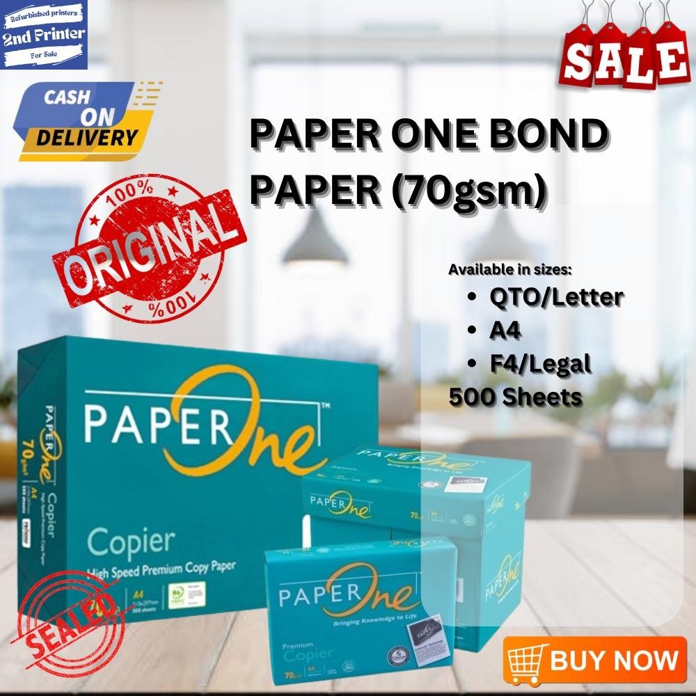 PaperOne Bond Paper 1 Ream Bond Paper Size-Long/Short/A4 - Substance 20 70gsm- - 500Sheets ...
