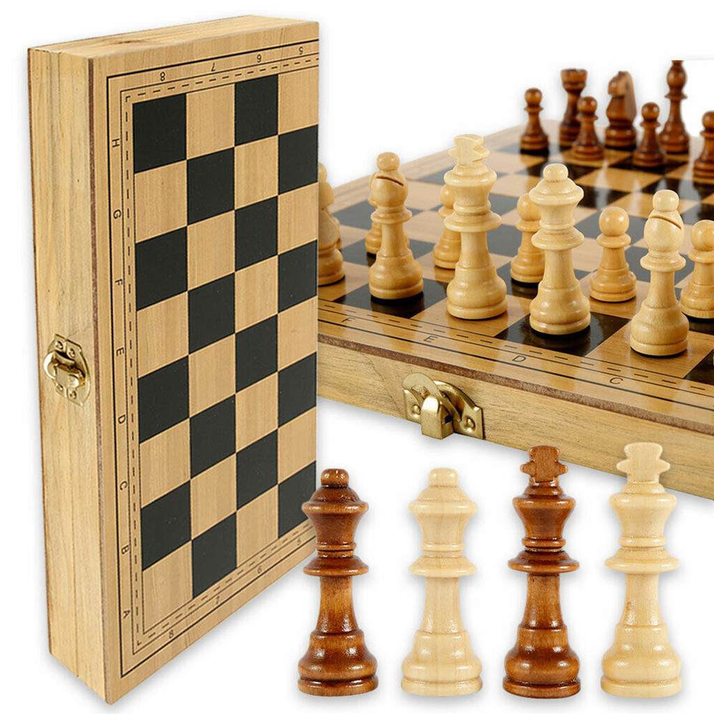 Chess Set folding Chess Set Solid Wooden Chess Baord Children Gift ...