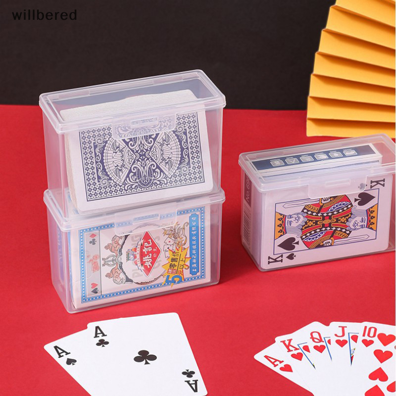 willbered New Transparent Plastic Boxes Playing Cards Container PP ...