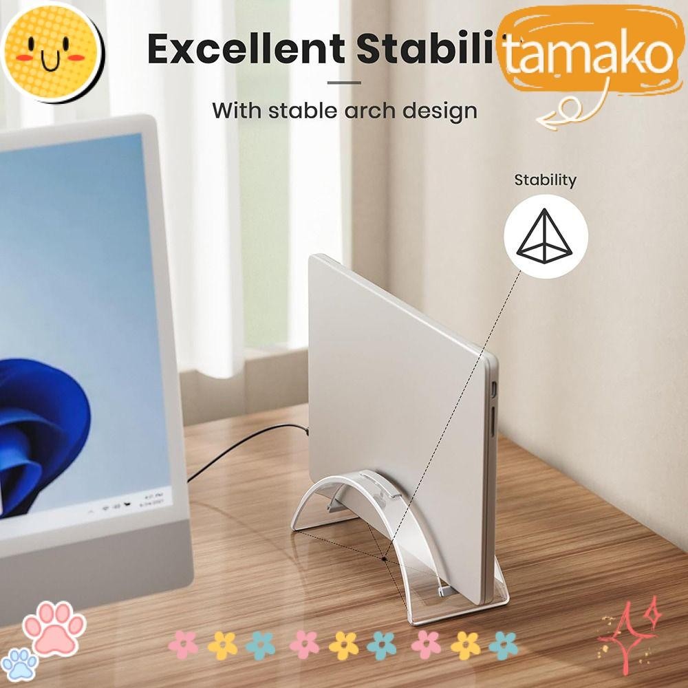 TAMAKO Laptop Stand, Acrylic Space-Saving Laptop Holder, Transparent ...