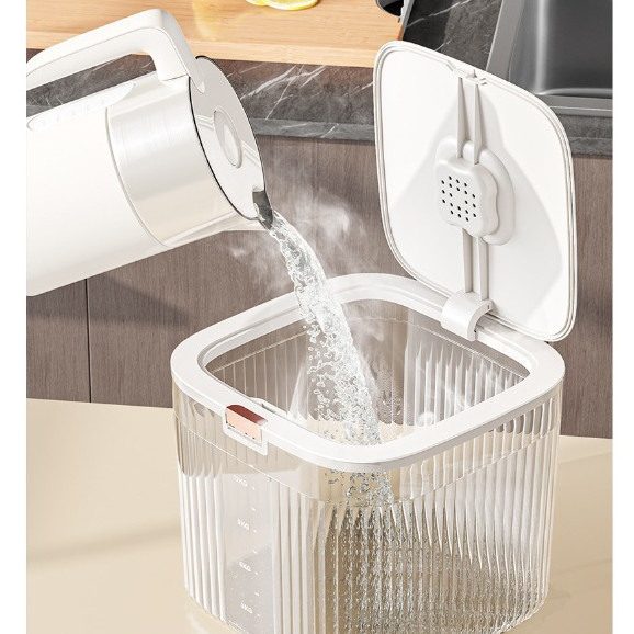 💯SG Ready Stock Rice Storage Box Grain Container Household Cereal Rice ...