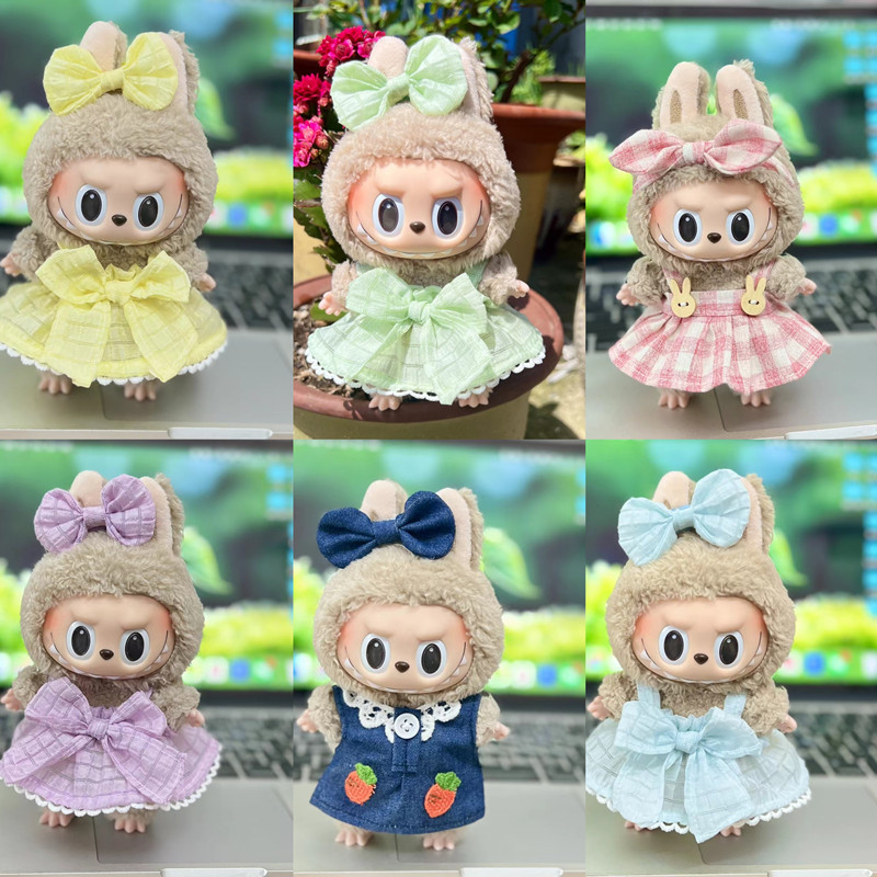 Labubu Doll Clothes Mini Dress Doll Fashion Clothes for 15cm Labubu ...