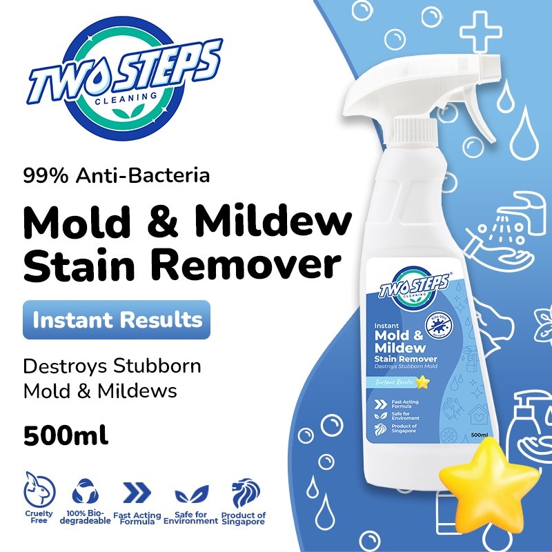 Two Steps Cleaning Mold & Mildew Remover 500ml Stain Remover | Shopee ...