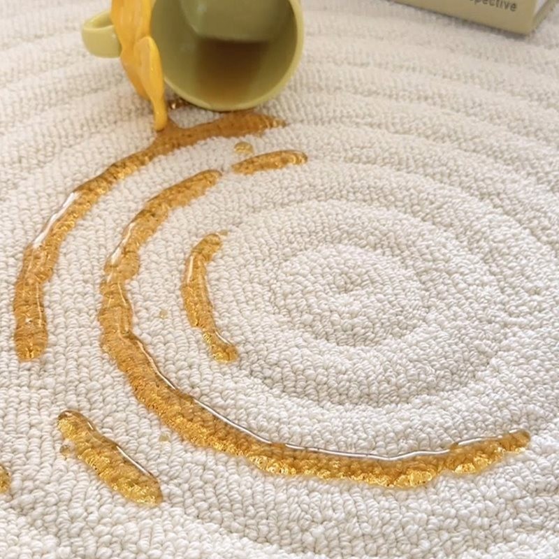 Carpet Living Room Carpet Waterproof Antifouling round Carpet Cream ...