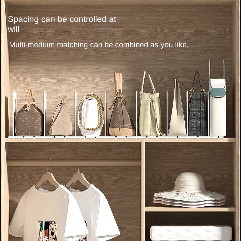 Bag Organizer Transparent Stackable Bag Storage Box White Bag/Book ...