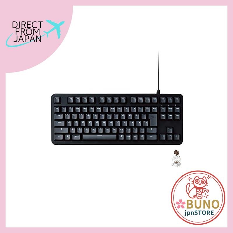 ELECOM Gaming Keyboard Wired Mechanical Full Key Rollover Japanese Layout Tenkeyless 50 Million ...