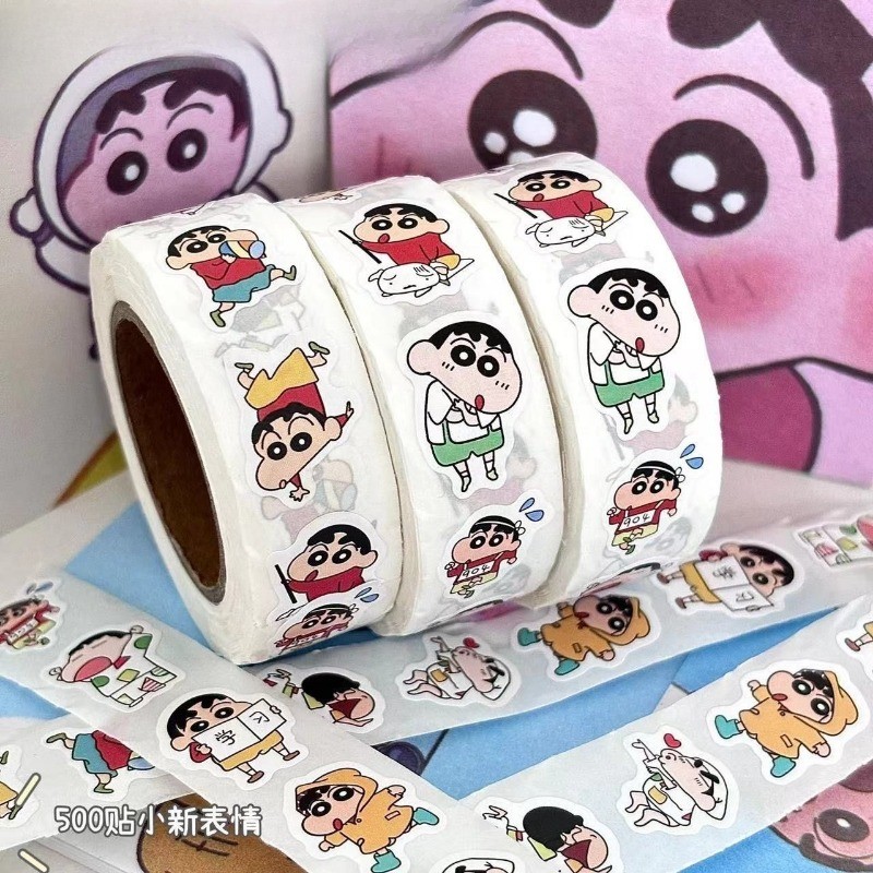 500Pcs/Roll Cartoon Anime Crayon Shin Chan Stickers for Car Laptop ...