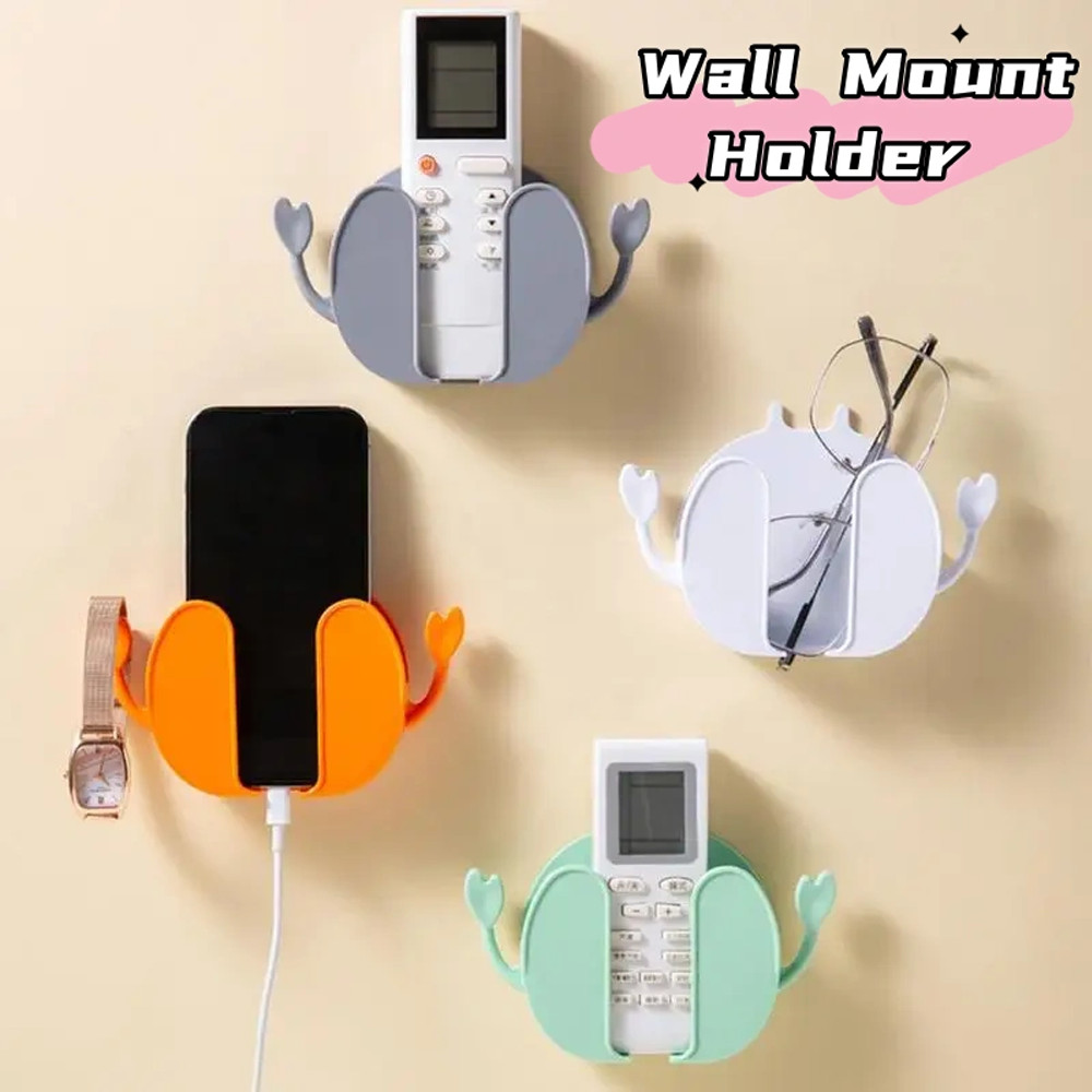 4pcs Cute Wall Mount Holder Air Conditioner TV Remote Control Bracket Punch Free Media Player ...