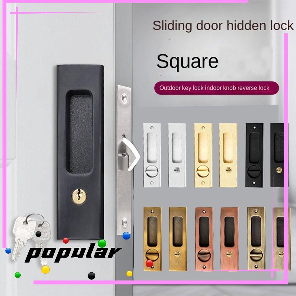 POPULAR Sliding Door Lock, Hidde Interior Door Door Pull Lock ...