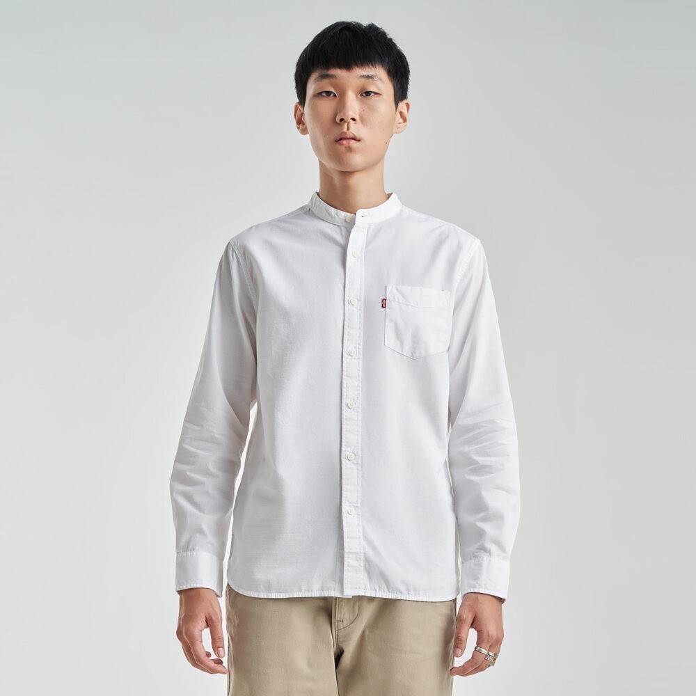 Levi's® Men's Banded Collar 1 Pocket Shirt 47784-0019 | Shopee Singapore
