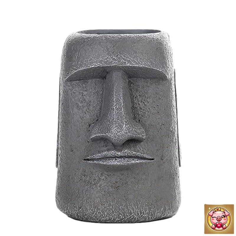 Easter Island Moai Planter Pot (Gray, Type A/B) | Shopee Singapore