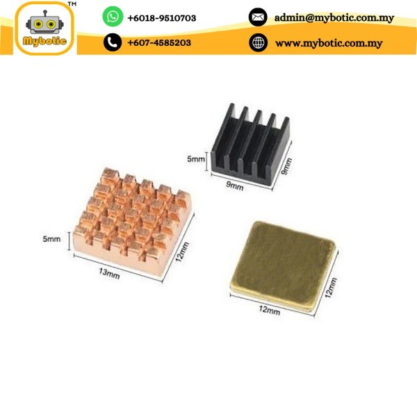 Raspberry Pi 3B Heatsink Set (3pcs) | Shopee Singapore