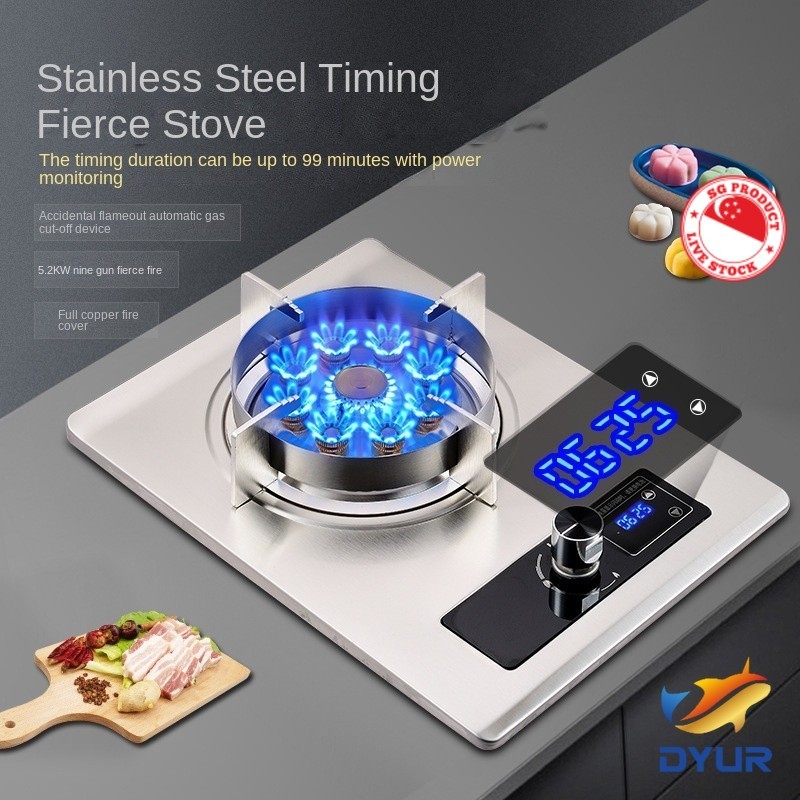 🇸🇬 SG STOCK Stainless Steel Single Gas Stove | 5.2kW Powerful Burner ...
