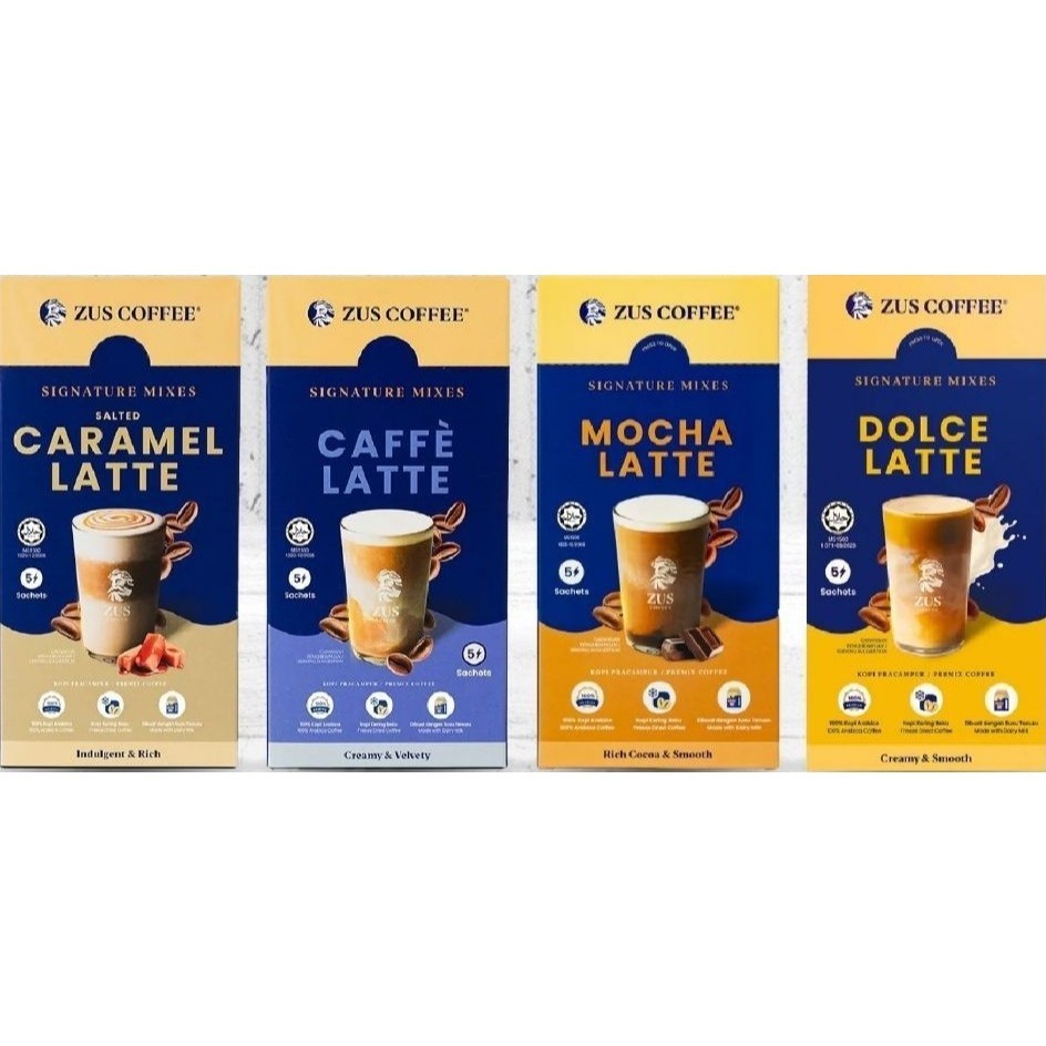 ZUS Signature Mixes Coffee – Mocha Latte / Caffè Latte / Caramel Latte ...