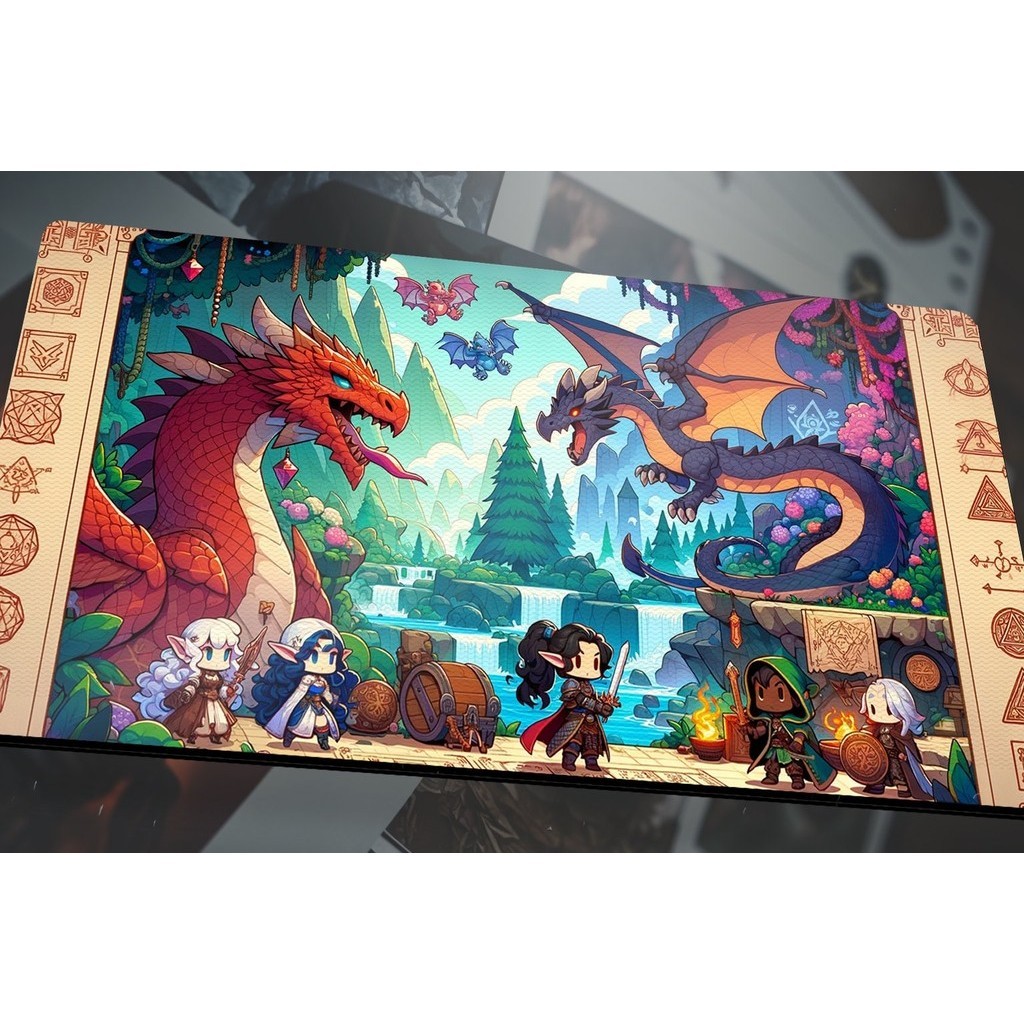 D&D Map Tabletop Gaming Playmat DnD Custom Characters MTG Playmat ...