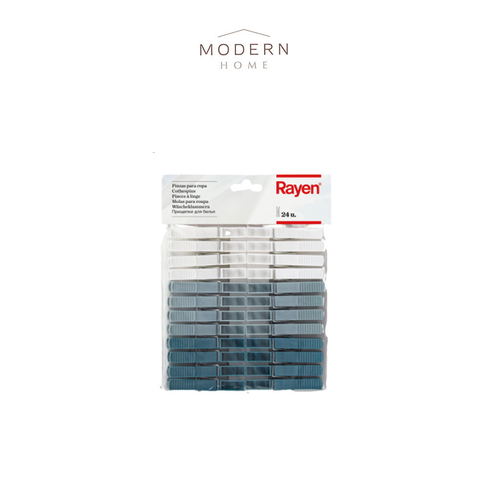 RAYEN Clothes Clips 24pc Set / Plastic / Laundry Pins / Clothespin ...