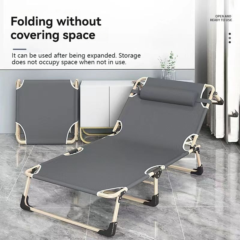 Portable Folding Bed Single Office Nap Chair Foldable Cot Hospital ...
