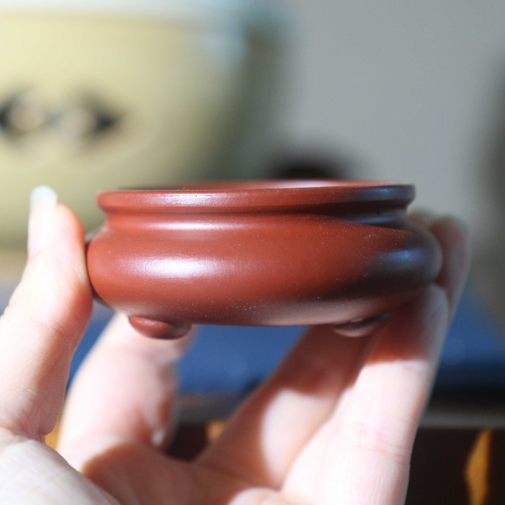 Purple Clay Miniature Flowerpot Miniature Thumb Pot Palm-sized Bonsai ...