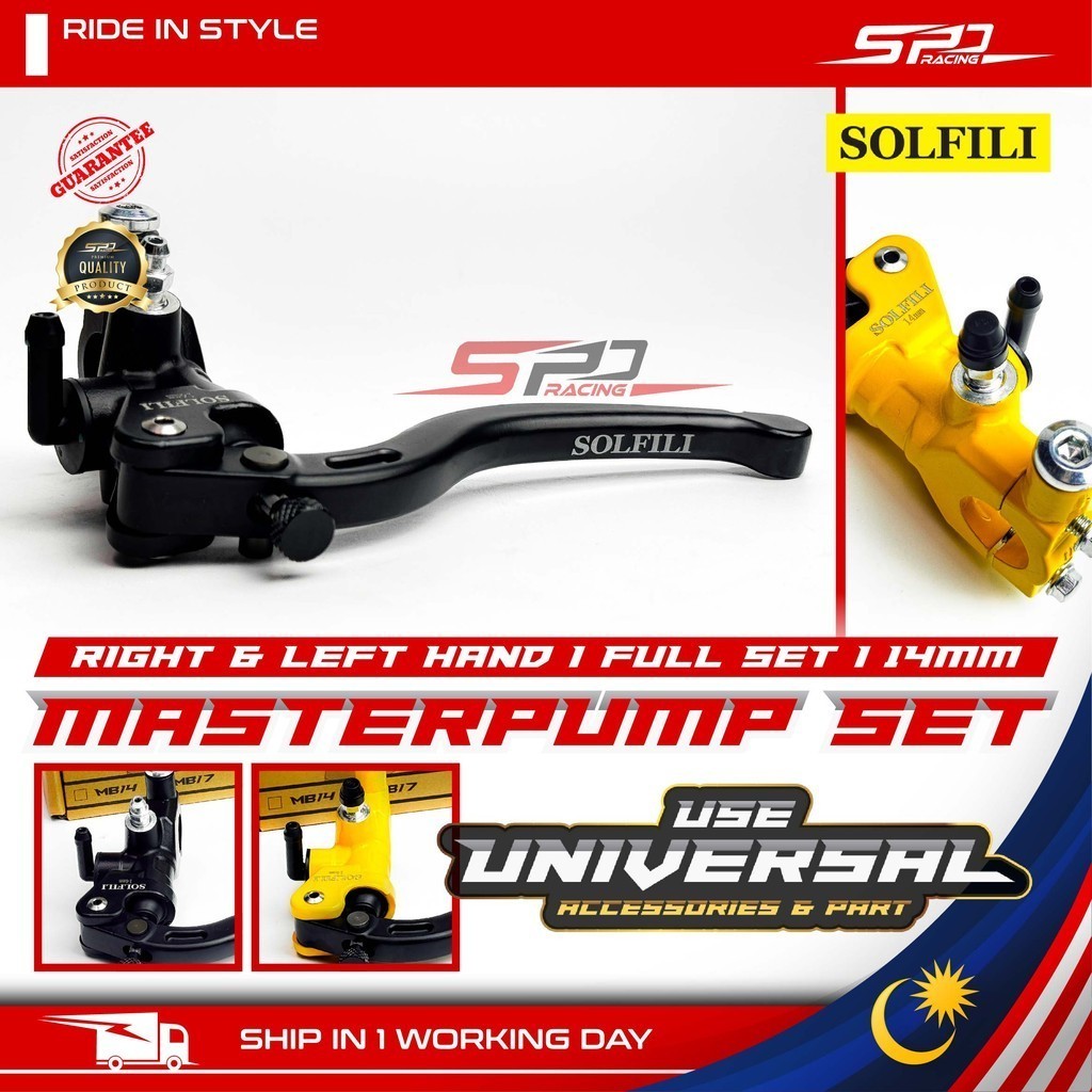 Universal Master Brake Pump I Full Set With Bracket & Botol I Right I ...