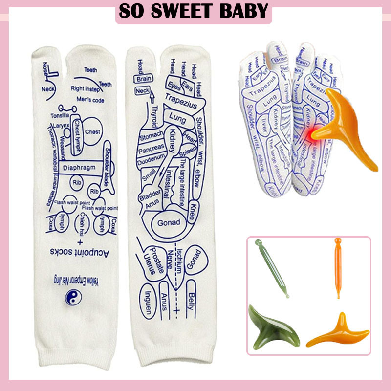 Acupuncture Points Socks Foot Massage Acupoint Illustrated Socks ...