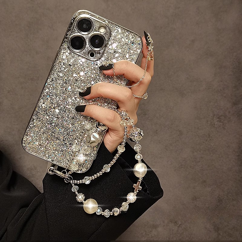 Luxury Glitter Bling Crystal Rhinestone Phone Case With Wrist Cute ...