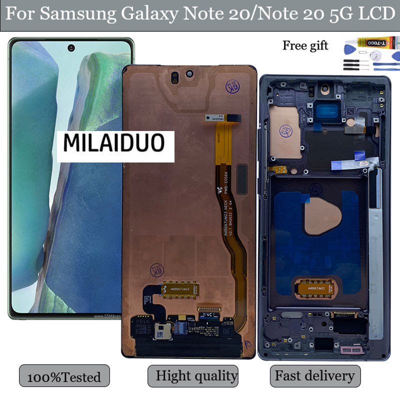 Original AMOLED For Samsung Galaxy Note 20 4G 5G LCD Display Touch ...