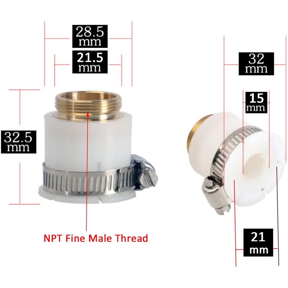 Faucet Adapter Diverter Valve, Dual Way Counter Top Water Filter Switch ...