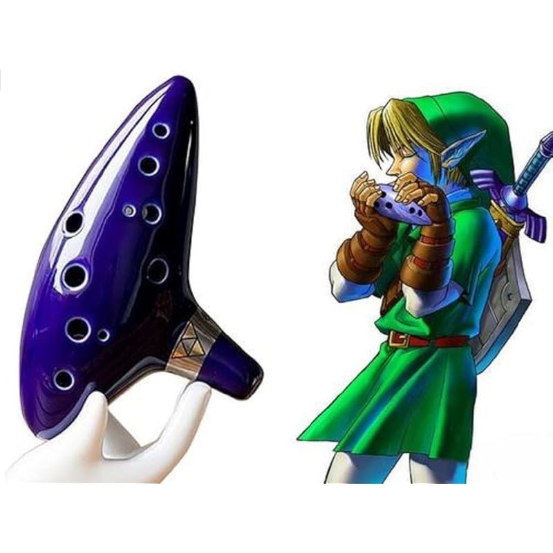 The Legend of Zelda Ocarina of Time 12-Hole Ocarina Alto C Blue Ocarina ...