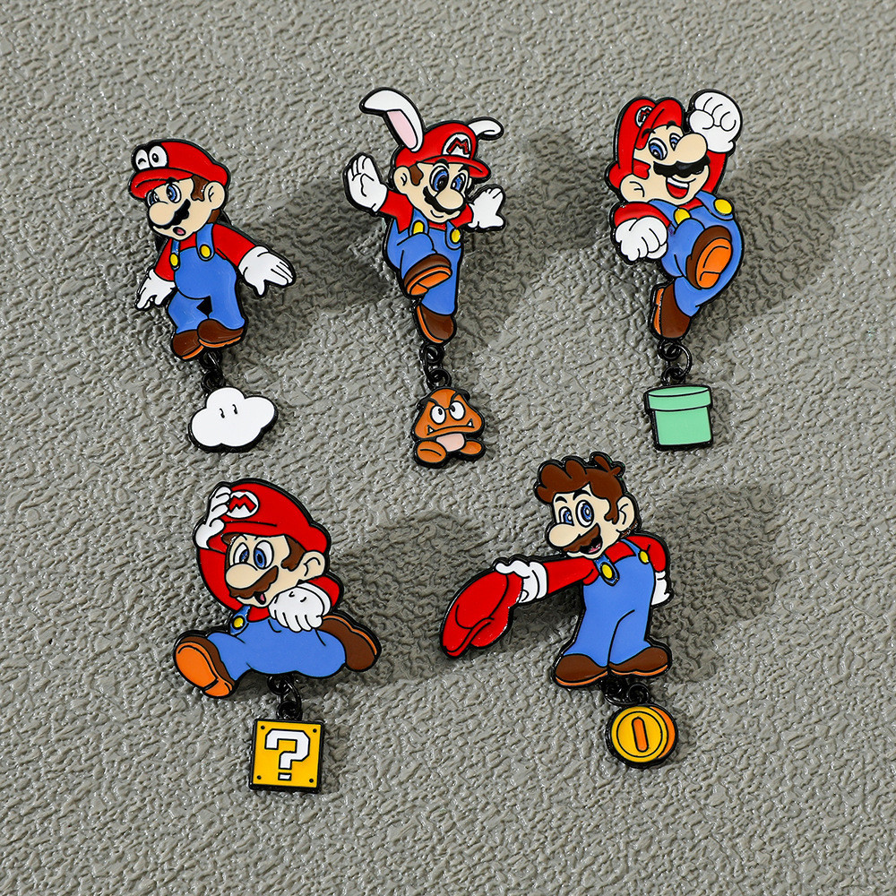 Cartoon Anime Game Character Super Mario Metal Brooch | Shopee Singapore