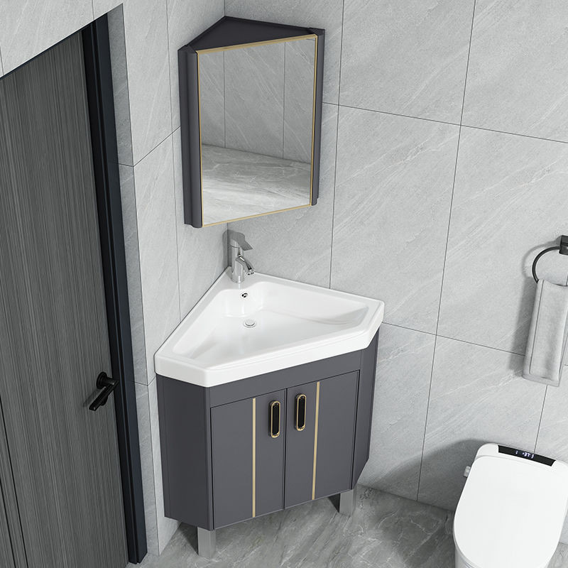 Bathroom Cabinet Corner Bathroom Cabinet Triangle Hand Basin Floor ...