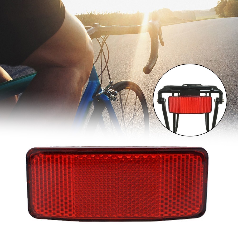 【HOT】Bicycle Bike Safety Caution Reflector Disc Rear Pannier Rack Light ...