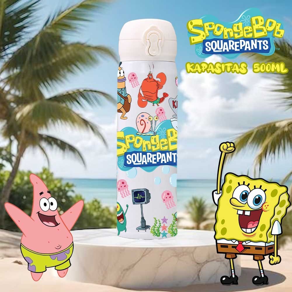 Custom TUMBLER SPONGEBOB EDITION PREMIUM 500ml Capacity THERMOS Heat ...