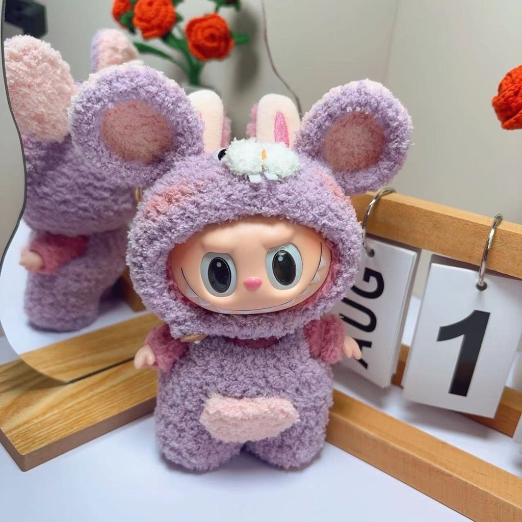 Labubu vinyl baby purple Mickey Mouse outfitlabubu labubu vinyl clothes ...
