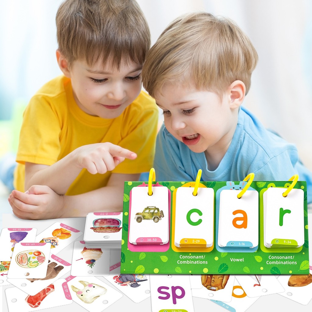 Natural phonics CVC Word Flashcards,English Phonics Games Flash Cards ...