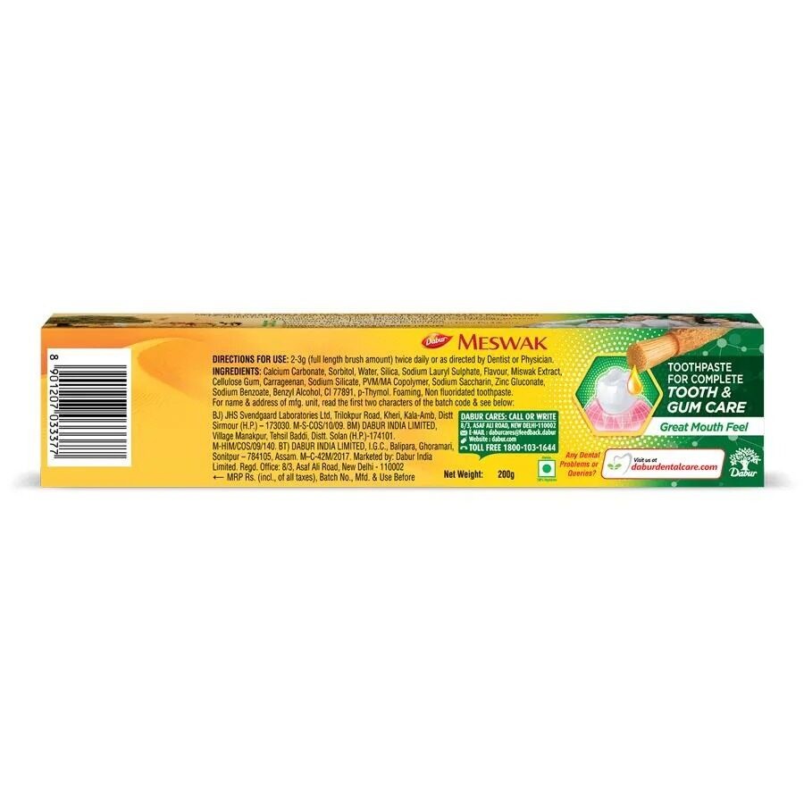 Dabur Meswak Pure Miswak Extract Toothpaste 200gm | Shopee Singapore