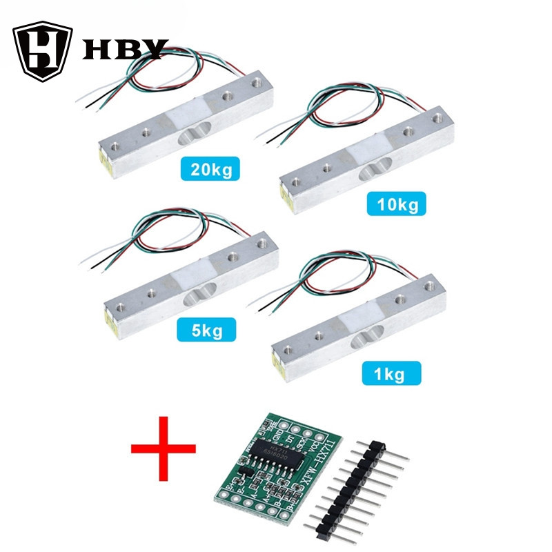 Load Cell 1KG 5KG 10KG 20KG HX711 AD Module Weight Sensor Electronic ...